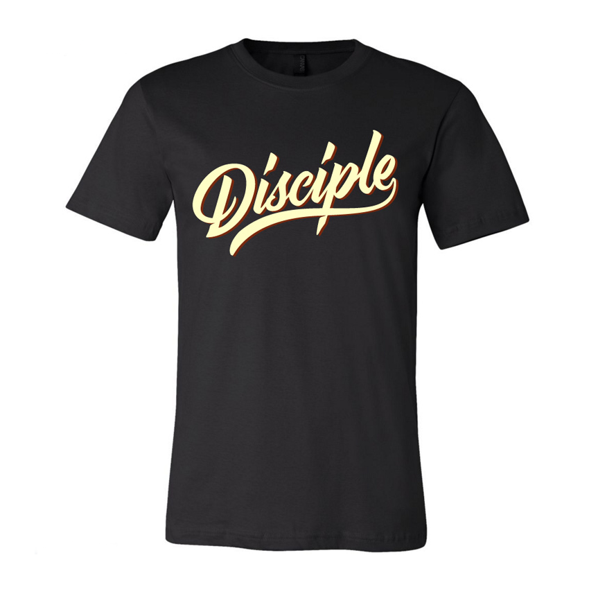 Disciple black tee by Risen Apparel Christian Clothing