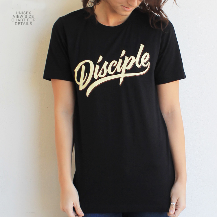 Disciple black tee by Risen Apparel Christian Clothing