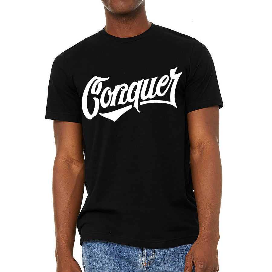 Conquer black color tee – Risen