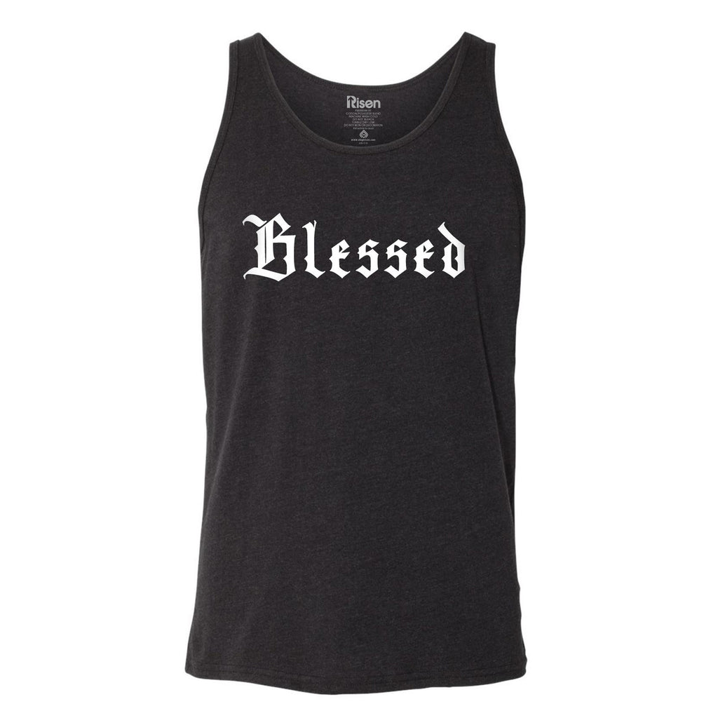 Blessed old english tank top Risen Apparel Christian unisex vintage