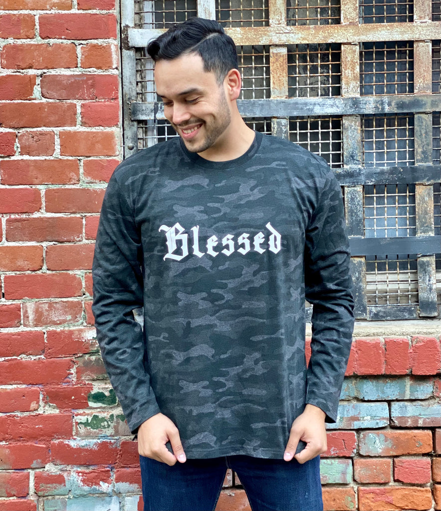 Blessed old English tee by Risen Apparel